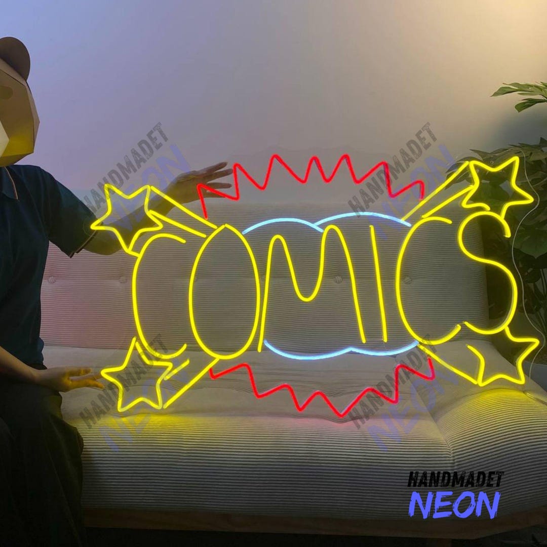 Comics Neon Light, Comics Neon Sign, Custom Comics Led Sign, Comics ...