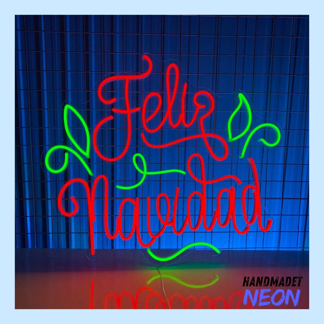 Feliz Navidad Neon Sign, Merry Christmas Led Sign, Christmas Neon Light ...