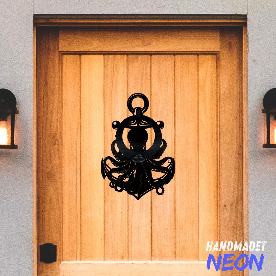 Personalized Octopus Metal Door Knocker, Animal Door Knocker for ...