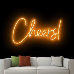 Cheer Neon Wall Sign, Cheer Words Led Wall Sign, Custom Quote Neon Wall ...