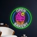 Bakery Open Neon Sign, Cupcake LED Sign, Cupcake Neon Light, Bakery LED ...