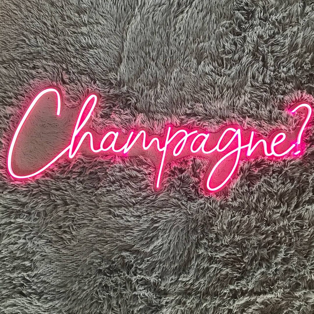 Champagne Neon Signs, Champagne Bar LED Lights, Champagne Pub Sign ...