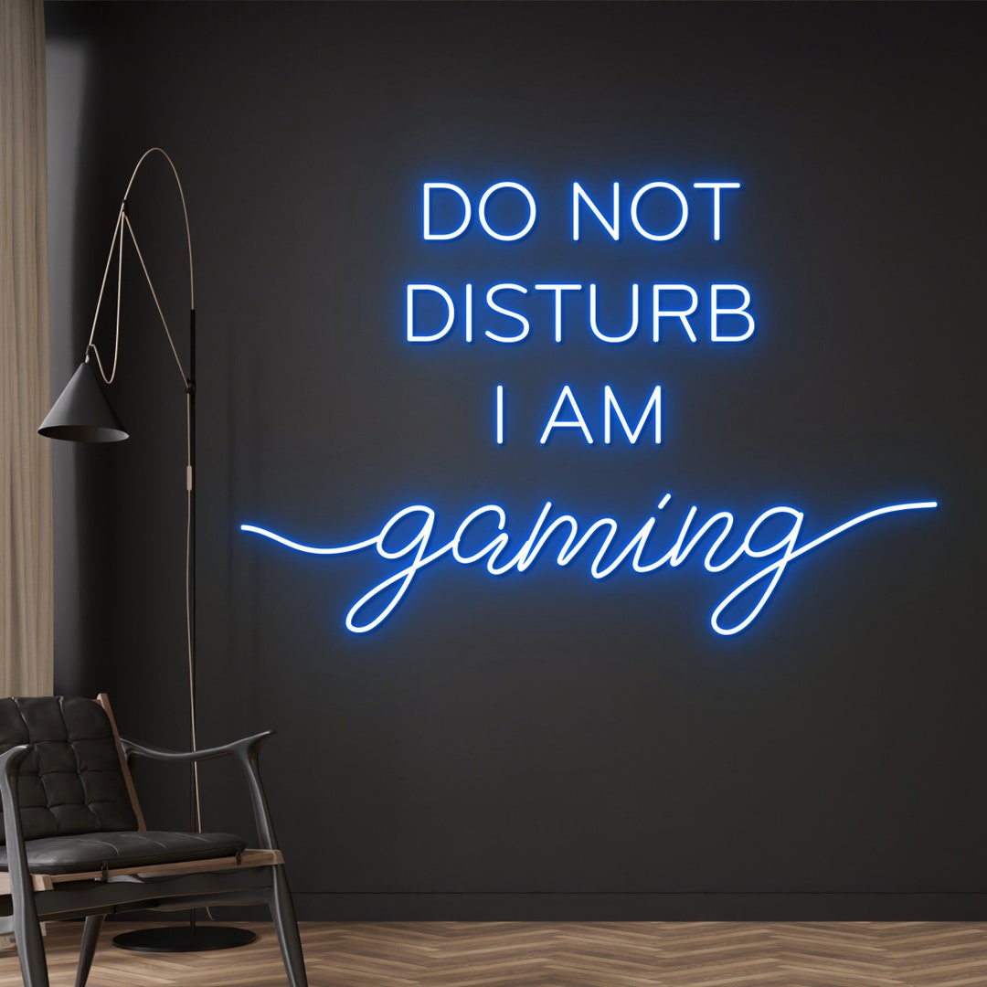 Custom Do Not Disturb I Am Gaming Neon Sign, Custom Gamer Name LED ...