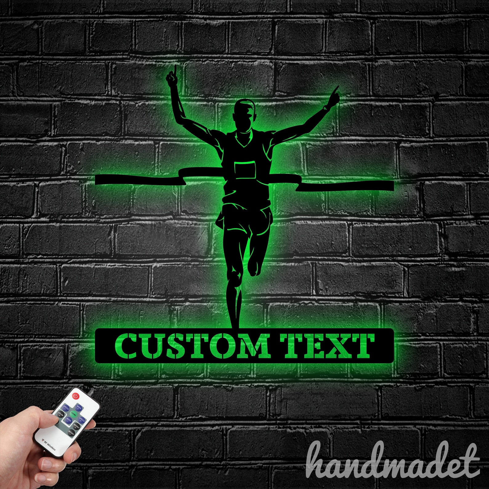 Custom Marathon Metal Wall Art LED Light, Marathon Metal Sign, Marathon ...