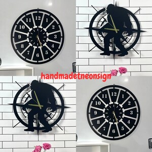 Custom Car Service Wall Clock Unique, Garage Year Date Round Wall Clock ...