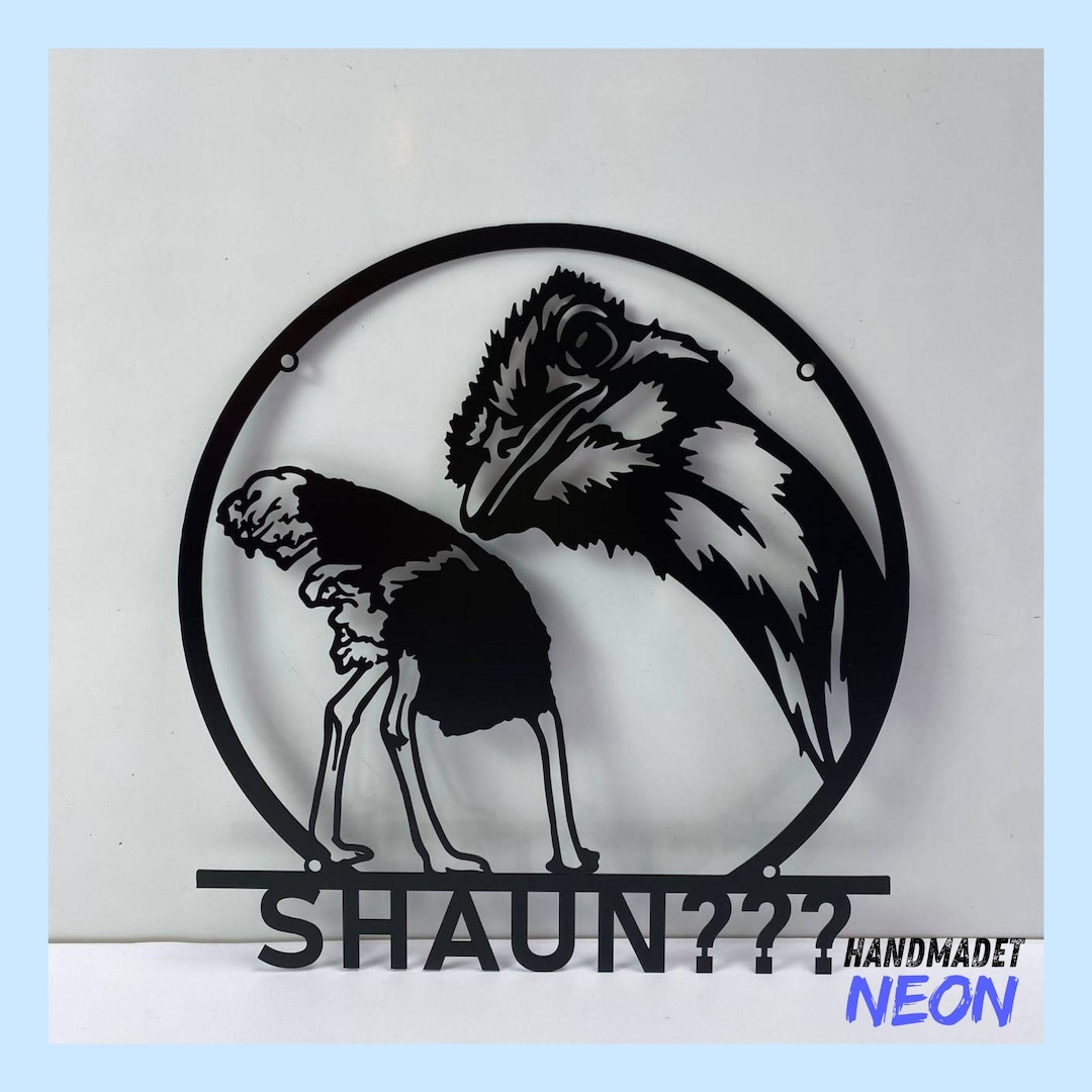 Personalized Emu Farmhouse Metal Sign, Emu Metal Light, Emu Animal Led ...