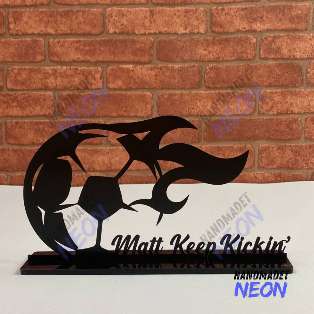 Custom Soccer Fire Table Decor, Soccer Ball Metal Shelf Decor Home ...