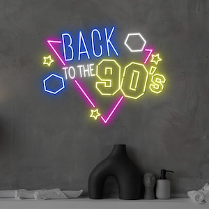 Back to the 90s Neon Led Sign, Retro Neon Sign, Back to the 90s Led ...