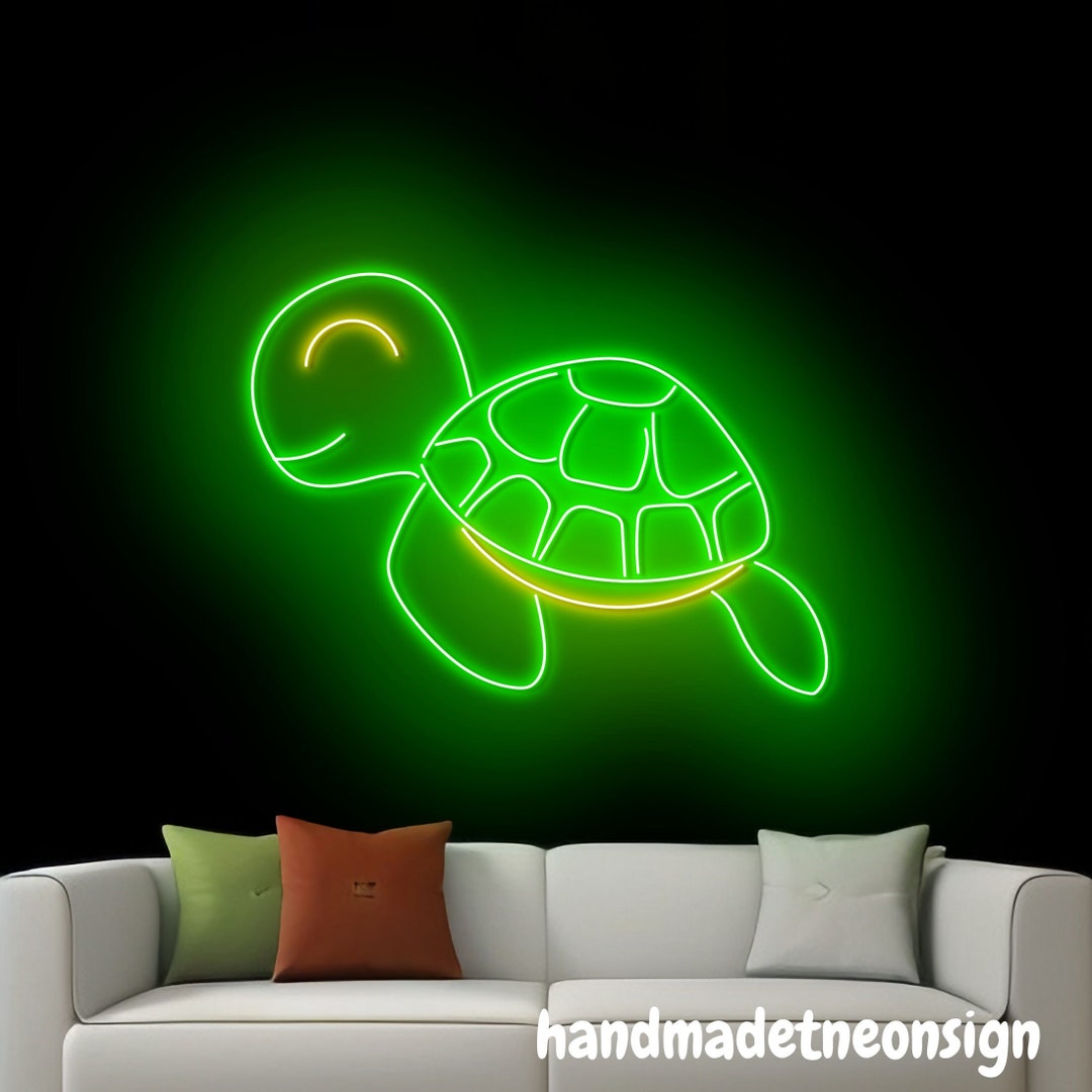 Turtle Neon Sign, Ocean Turtle Led Light, Marine Turtle Led Sign, Sea ...