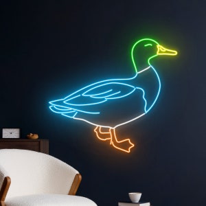 Mallard Duck Neon Light, Mallard Duck Led Light, Duck Led Sign, Duck ...