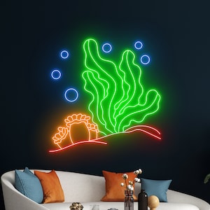 Coral Neon Sign, Coral Led Sign, Coral Neon Light, Coral LED Light ...