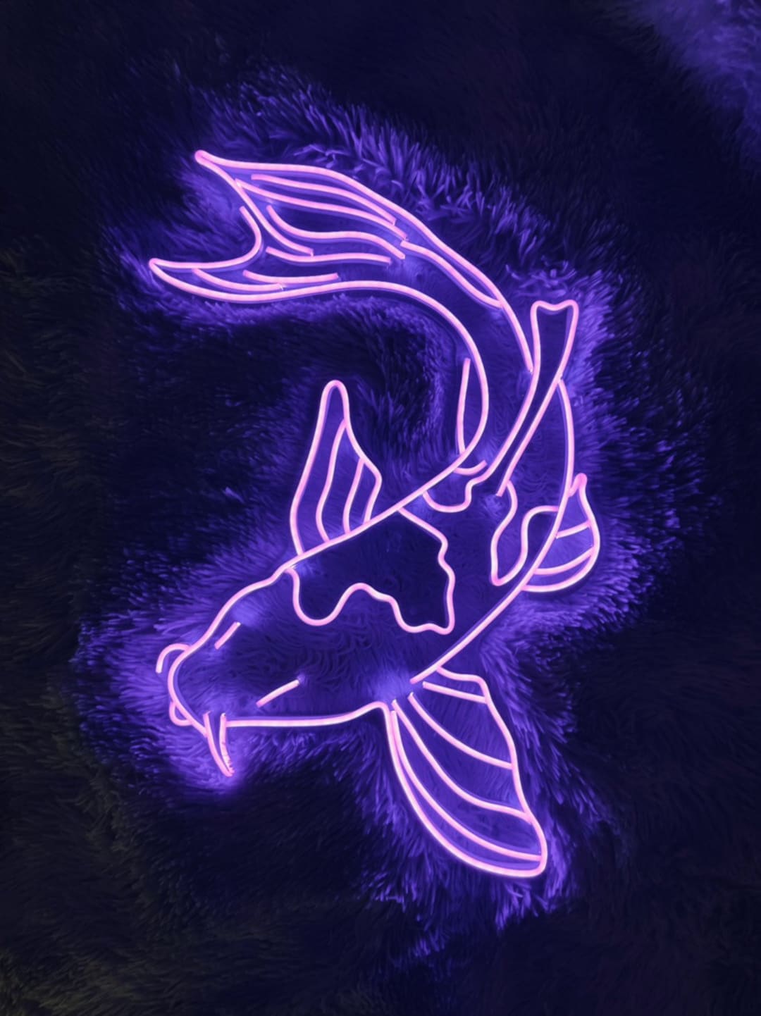 Koi Fish Led Sign, Koi Fish Neon Sign, Wall Decor, Game Room Neon Sign ...