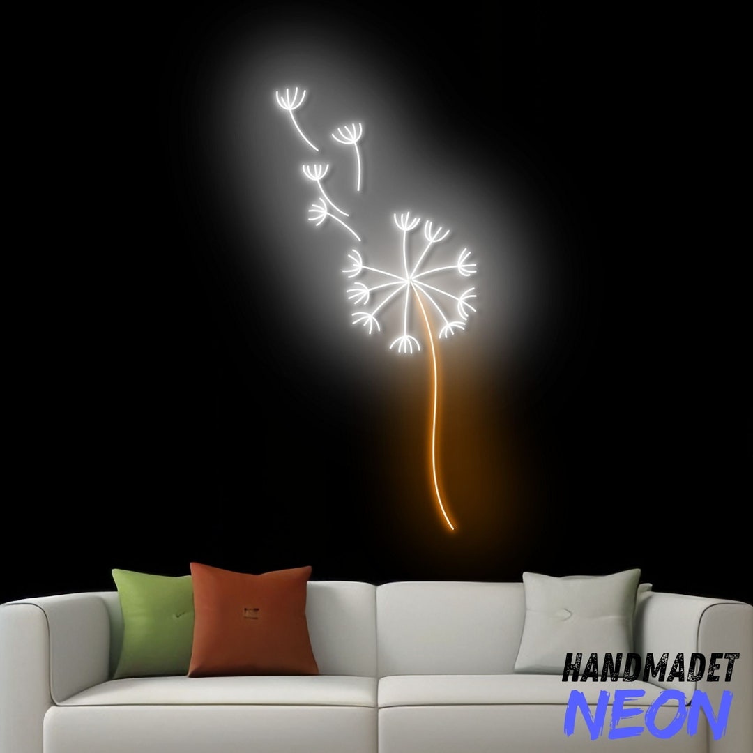 Dandelion Neon Sign, Dandelion Led Sign, Dandelion Neon Light ...