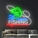 Fishing Neon Sign, Fishing Neon Light, Fisher Led Light, Fisherman Neon ...