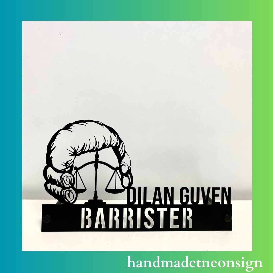 Custom Barrister Metal Desk Name Plate, Barrister Metal Job Name Plate ...