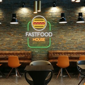 Fast Food Neon Sign, Food Led Neon, Fast Food Led Light, Fast Food ...