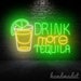 Drink More Tequila Neon Sign, Tequila Led Sign, Tequila Quote Led Light ...