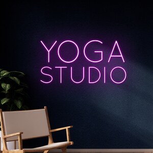 Yoga Studio Neon Sign, Yoga Led Sign, Yoga Led Light, Custom Yoga Name ...