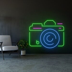 Camera Neon Sign, Camera Neon Light, Camera LED Light, Camera LED Sign ...
