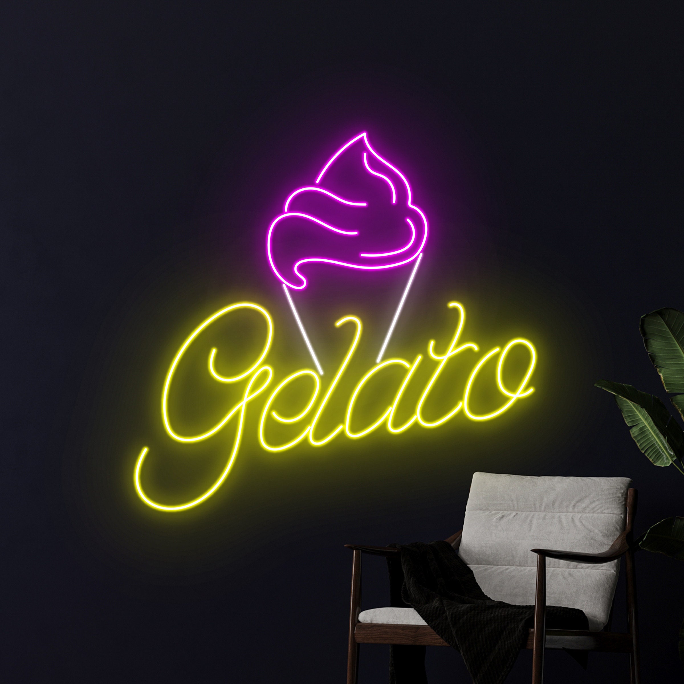 Gelato Neon Sign, Gelato Led Lights, Gelato Neon Lights, Custom Neon ...
