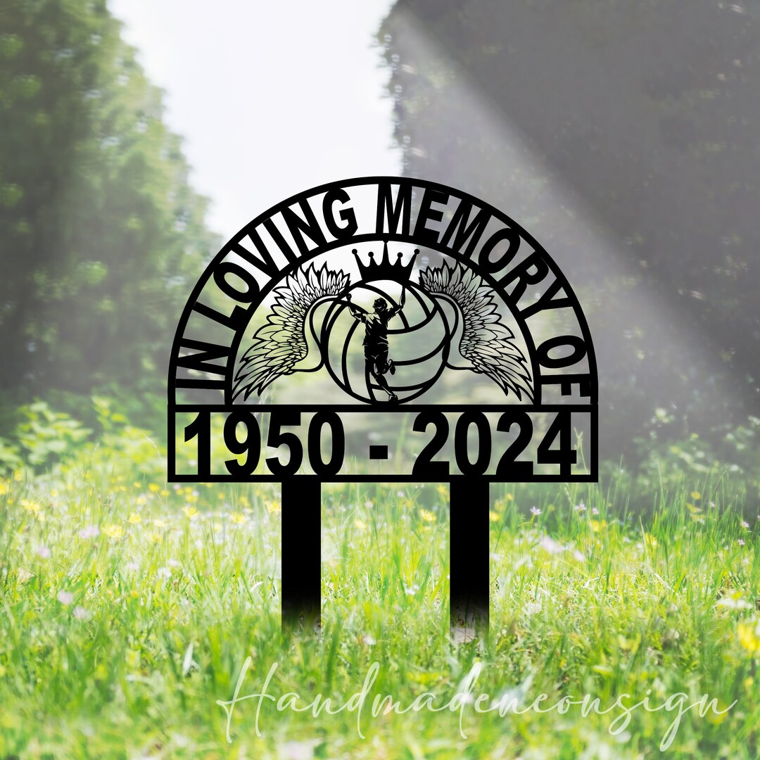 Custom Volleyball Player Memorial Stake, Volleyball Metal Stakes, Sport ...