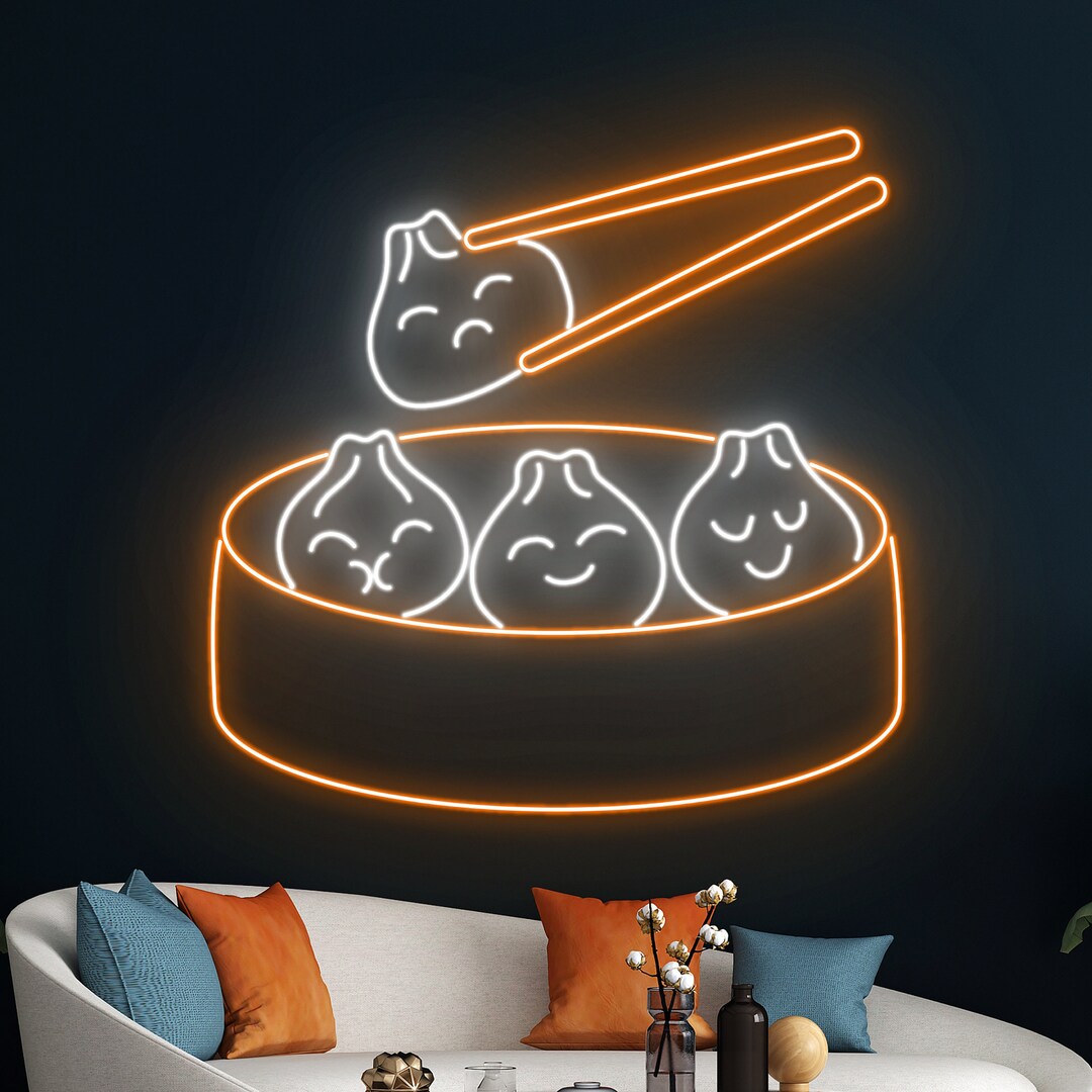 Dimsum Neon Sign, Dimsum Led Sign, Dimsum Led Sign, Custom Neon Sign, Home Decor, Restaurant ...