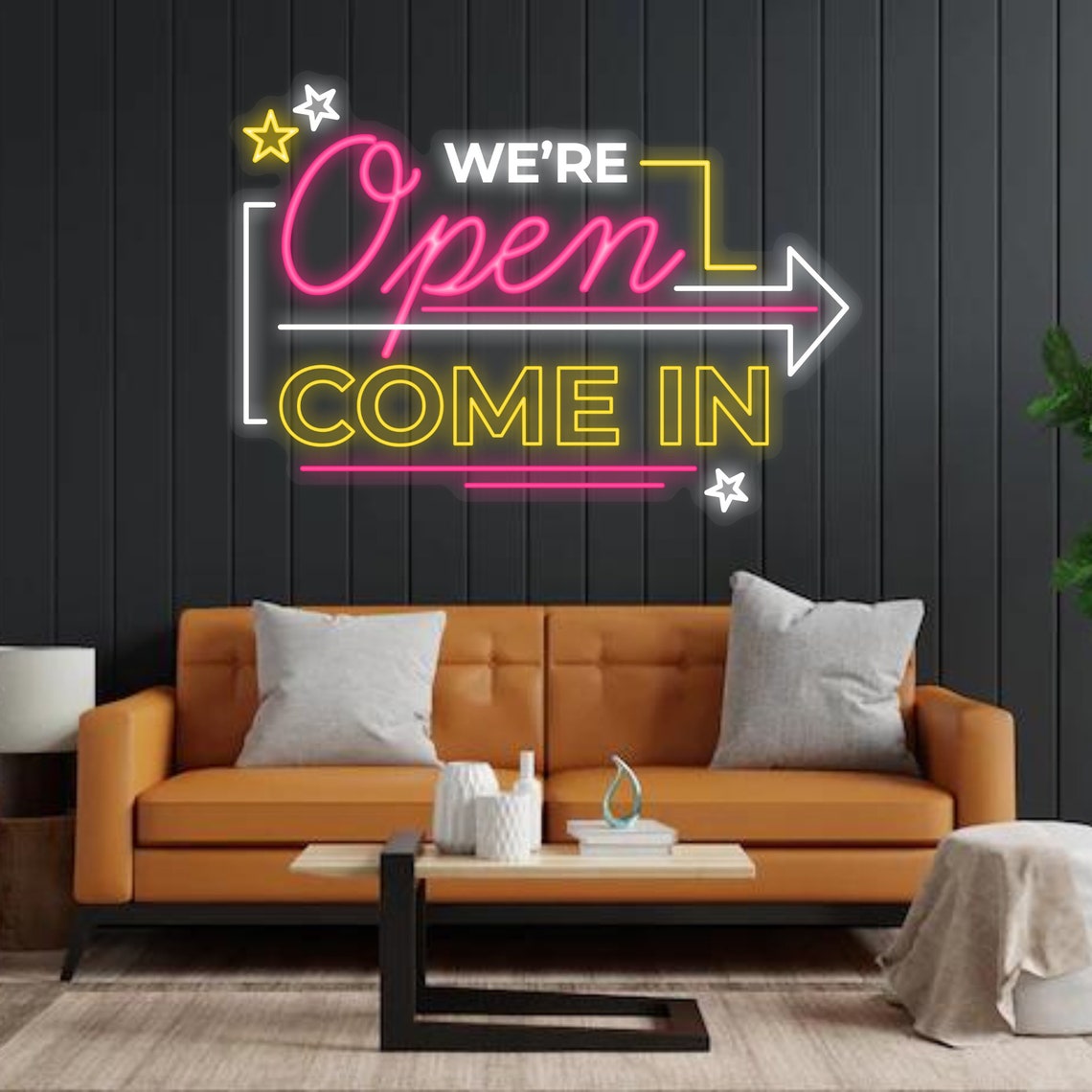 We're OPEN Come in Neon Signs Handmade Custom LED Neon Sign, Open LED ...