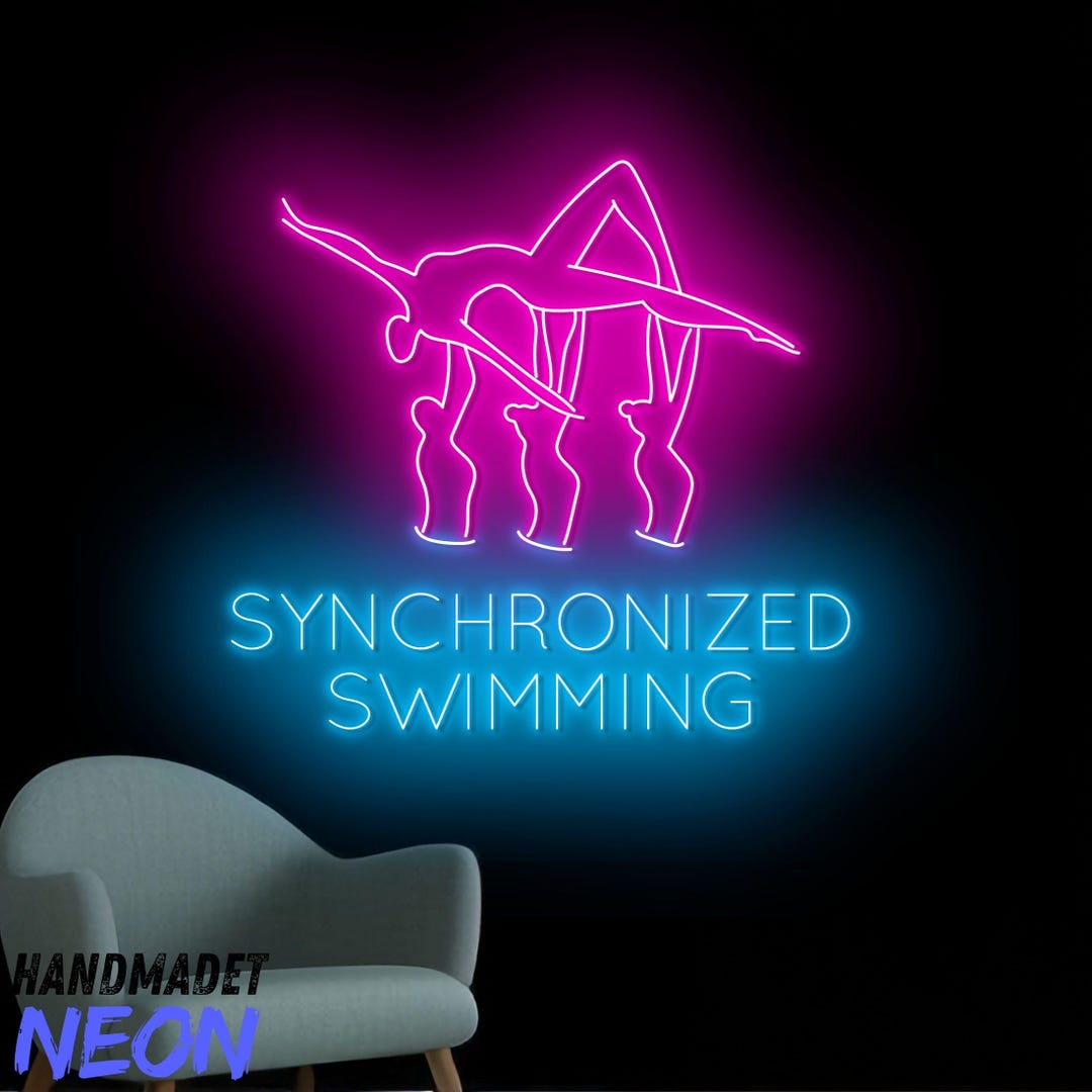Synchronized Swimming Neon Sign, Swimmer Led Sign, Synchronized Swim ...