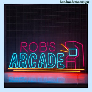 Custom Arcade Neon Sign, Custom Arcade Led Sign, Wall Decor, Game Room ...