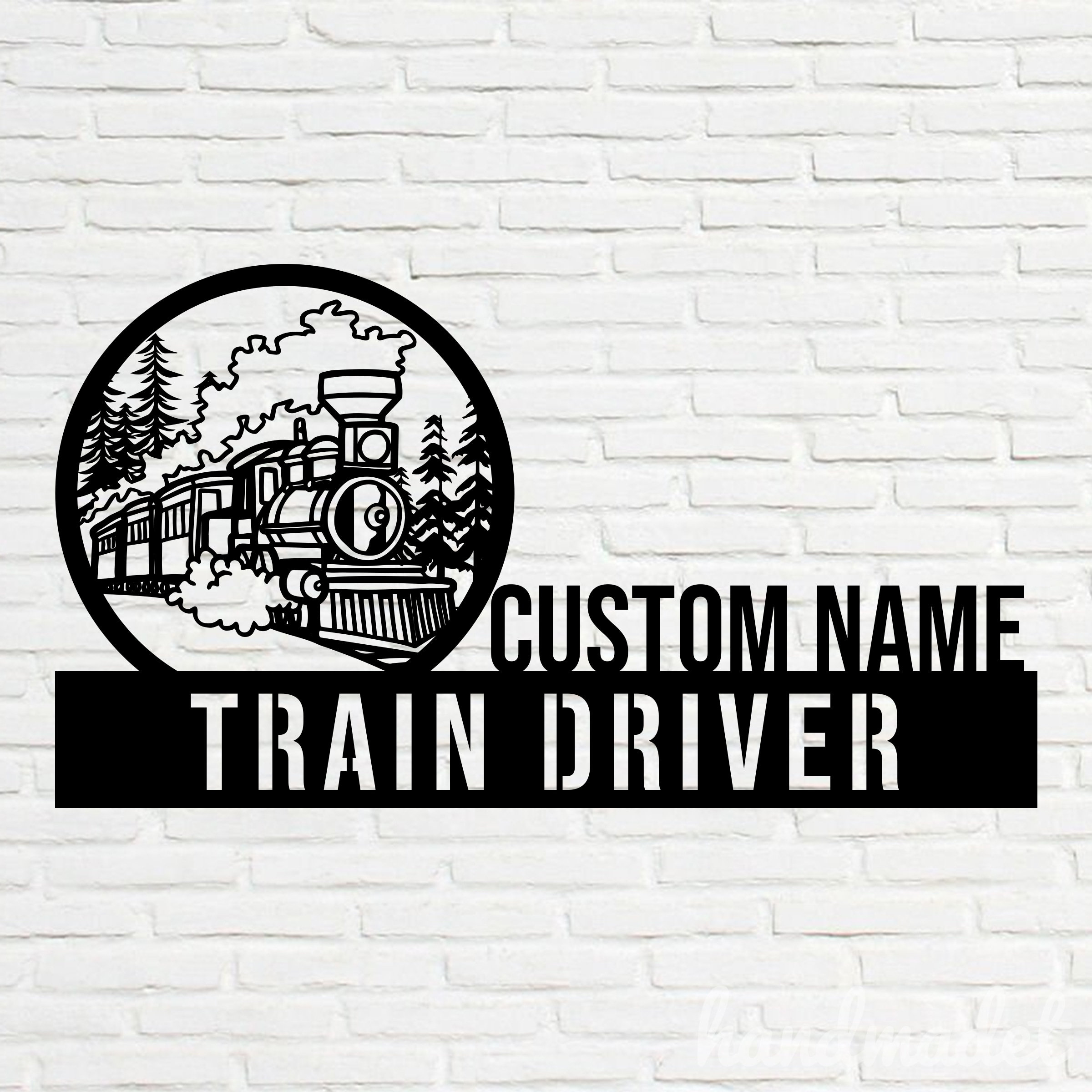 Custom Train Driver Desk Name Plate, Train Driver Metal Nameplate for ...