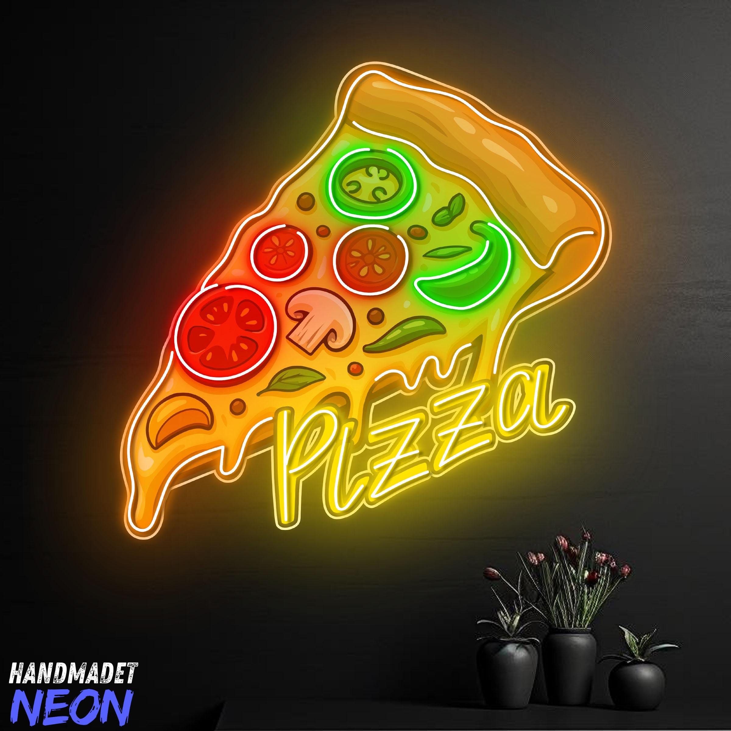 Pizza Neon Sign for Restaurant Wall Decor, Pizza Led Light, Fast Food ...