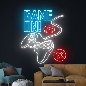 Arcade Game on Machine Neon Sign, Game Machine Led Sign, Arcade Led ...