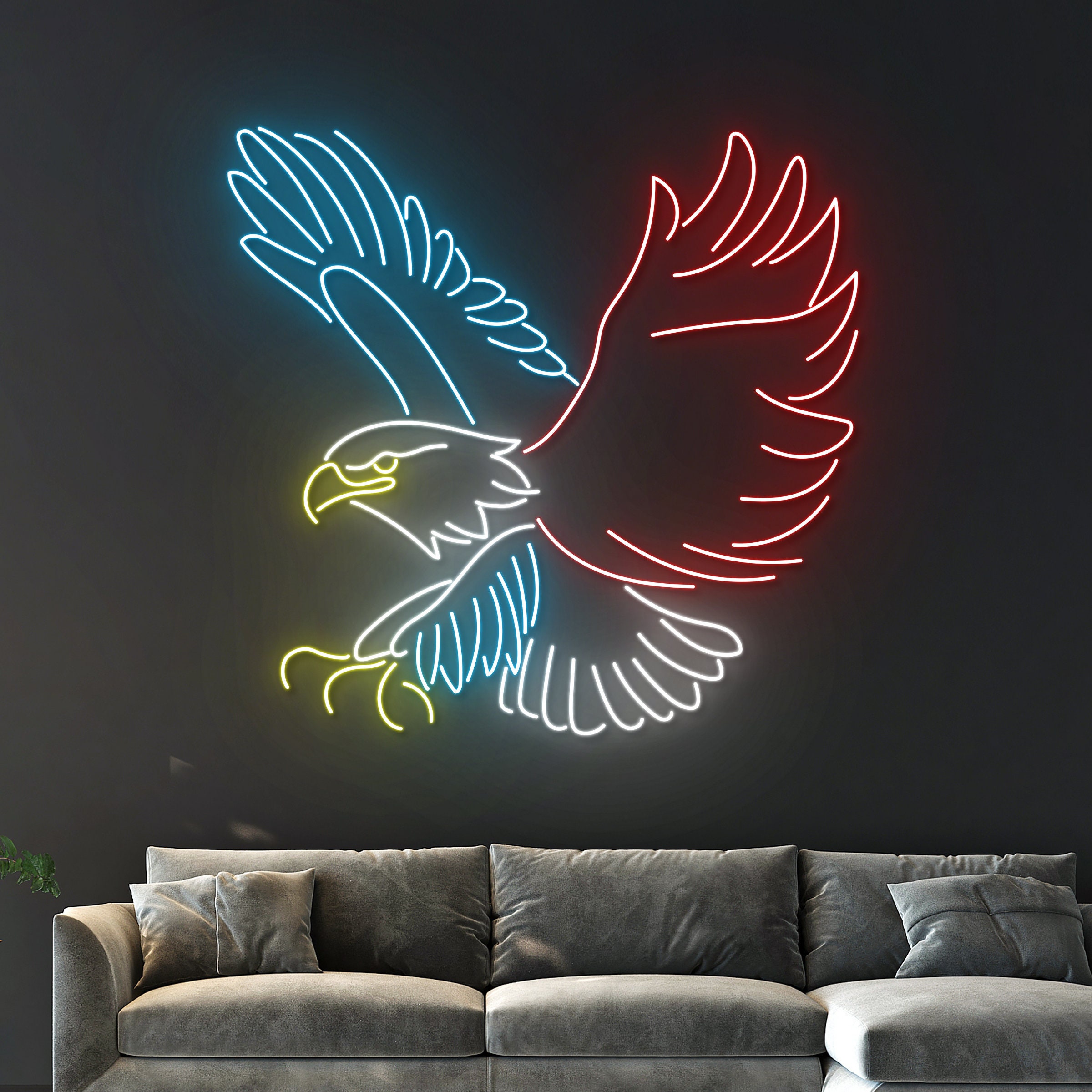 Eagle Neon Light, Eagle Led Light, Eagle Bird Led Sign, Eagle Bird Neon ...