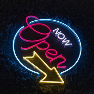 Now Open Neon Signs Handmade Custom LED Neon Sign, Now Open LED Sign ...
