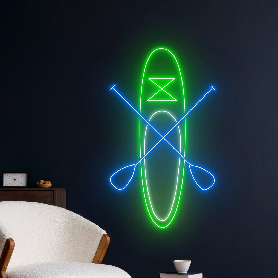 Sup Stand up Paddle Board Neon Sign, Standup Paddleboarding Led Sign ...