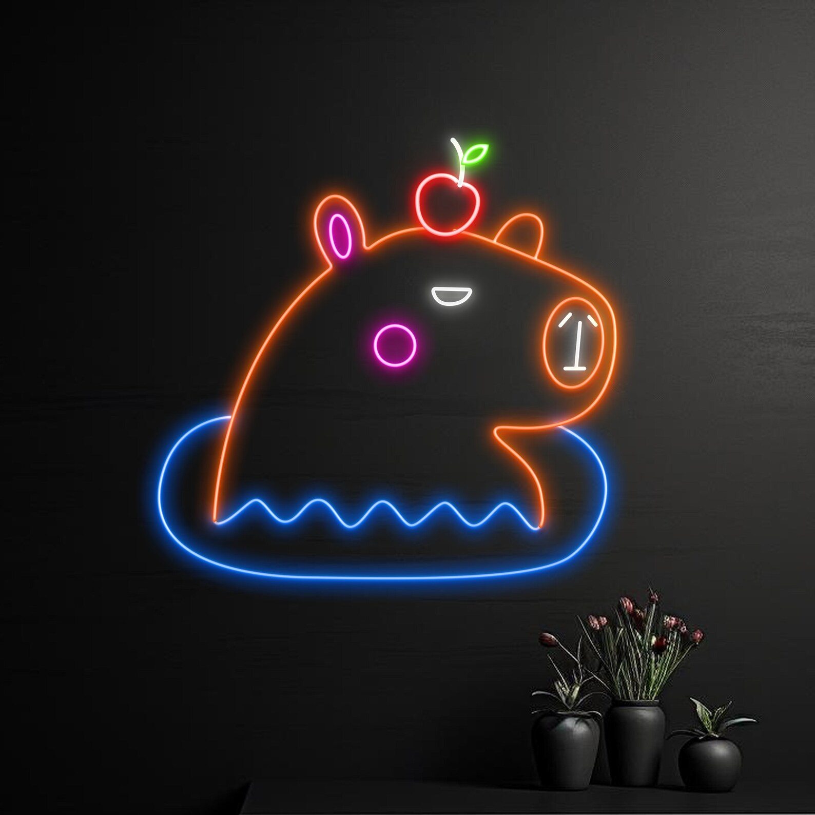 Capybara Neon Sign, Capybara Led Sign, Capybara Led Light, Capybara ...