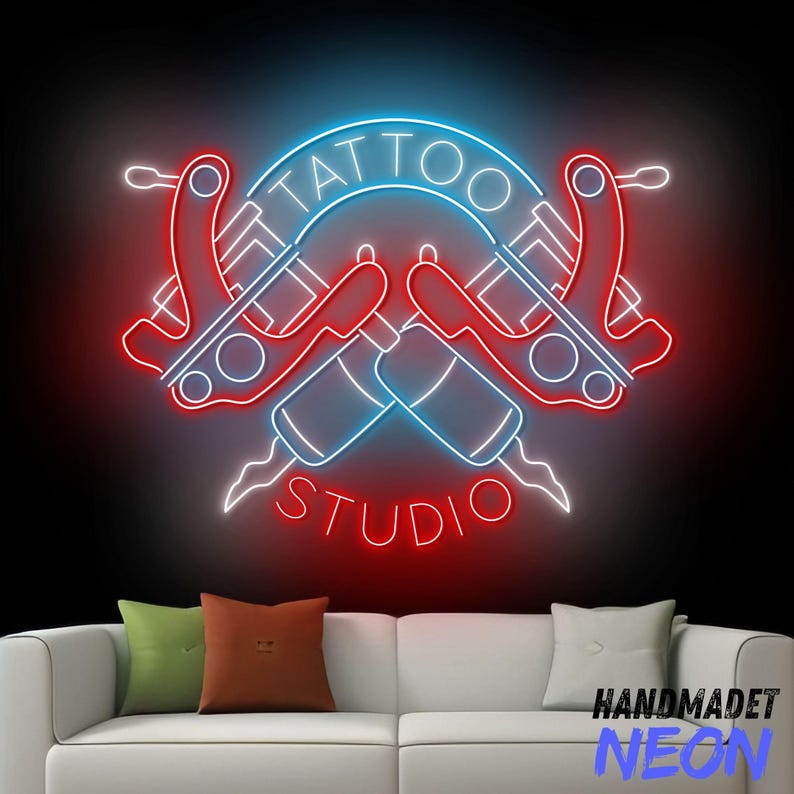 Tattoo Studio Neon Sign, Tattoo Open Led Sign, Tattoo Neon Light ...