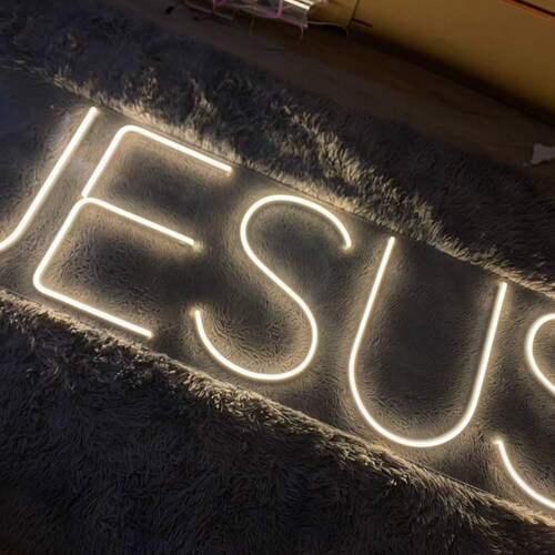 Jesus Neon Sign Jesus Led Sign Wall Decor Catholic Neon - Etsy