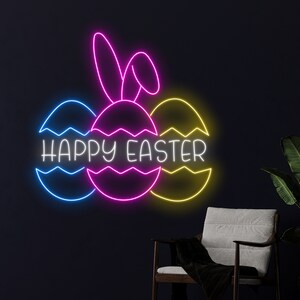 Happy Easter Neon Sign, Happy Easter Led Sign, Easter Neon Light ...