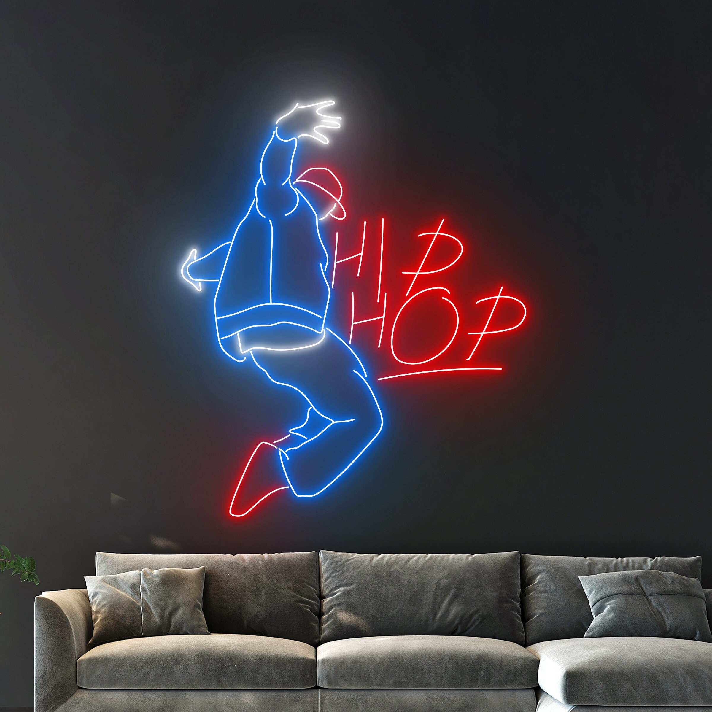 Hiphop Dancer Neon Sign, Hiphop Dance Neon, Custom LED Neon Sign ...