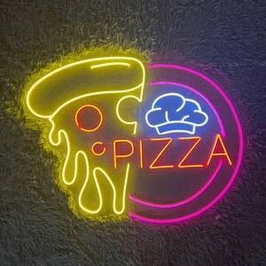 Pizza Led Sign, Pizza Slice Led Sign, Wall Decor, Shop Neon Sign ...