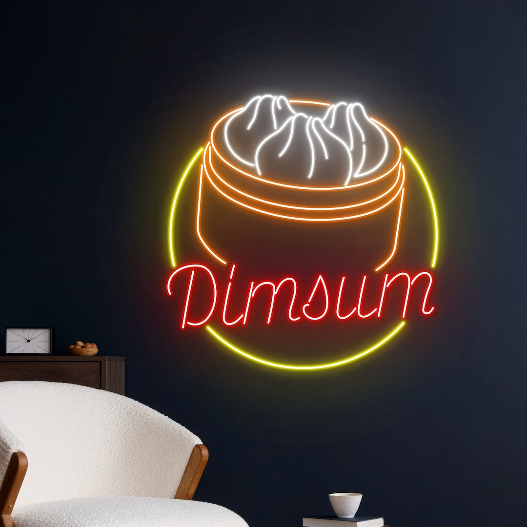 Dimsum Neon Sign, Dimsum Led Sign, Dimsum Led Light, Chinese Food Neon ...