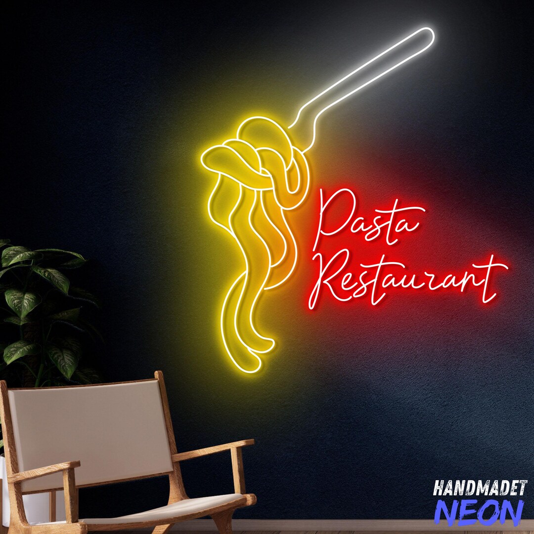 Pasta Neon Sign for Italian Restaurant Decor, Pasta Led Light, Italian ...