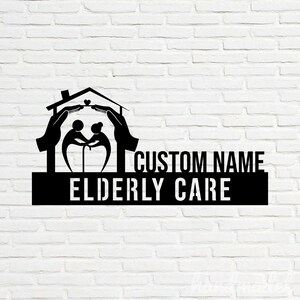 Custom Elderly Care Desk Name Plate, Elderly Care Metal Nameplate for ...
