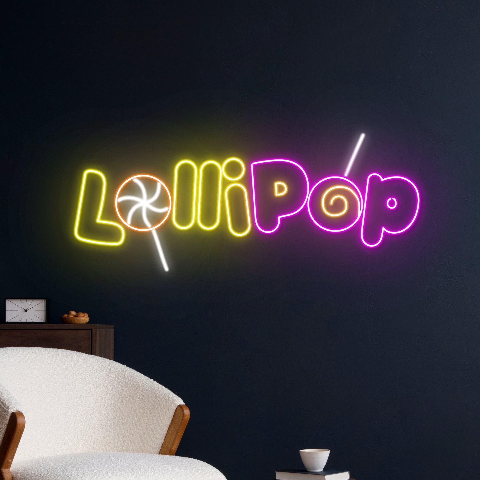 Lollipop Neon Sign, Lollipop Led Sign, Lollipop Candy Neon Light, Candy ...