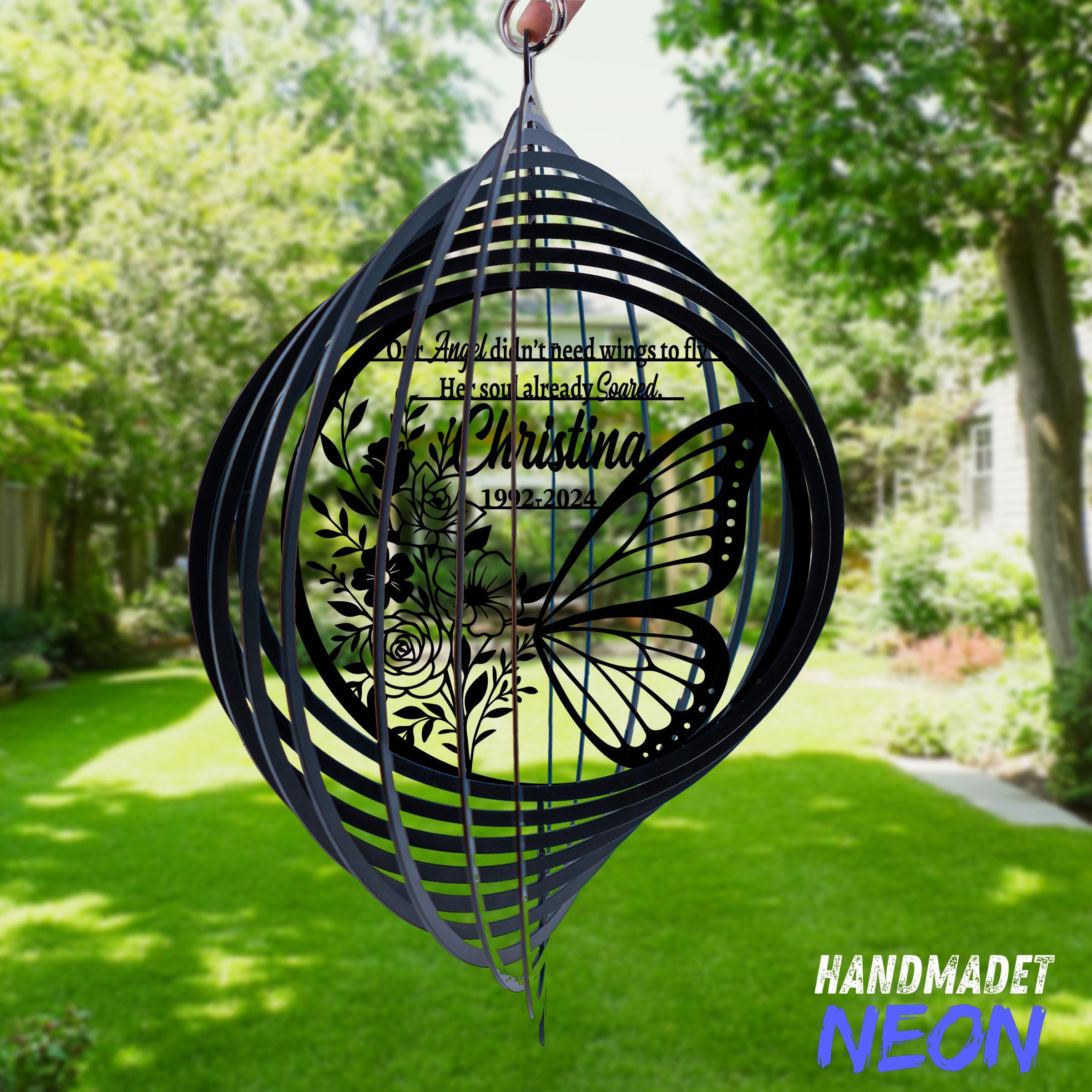 Personalized Memorial Metal Wind Spinner, Custom Sister Memorial Wind ...