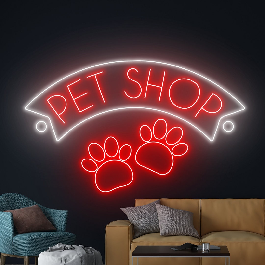 Pet Shop Neon Sign, Pet Shop Open Led Sign, Custom Neon Sign, Pet Store ...
