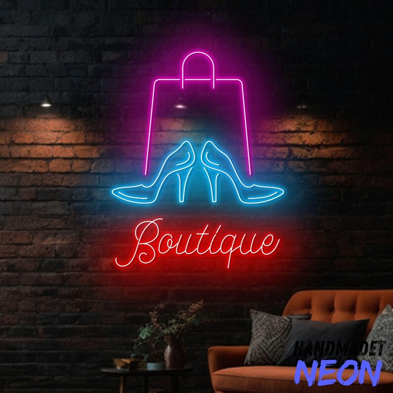 Shoes Boutique Neon Sign, High Heels Led Sign, Shoes Store Neon Light ...
