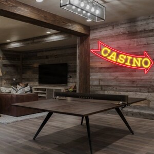 Casino Neon Sign, Casino Club Led Light, Coins Decor, Game Icons for ...