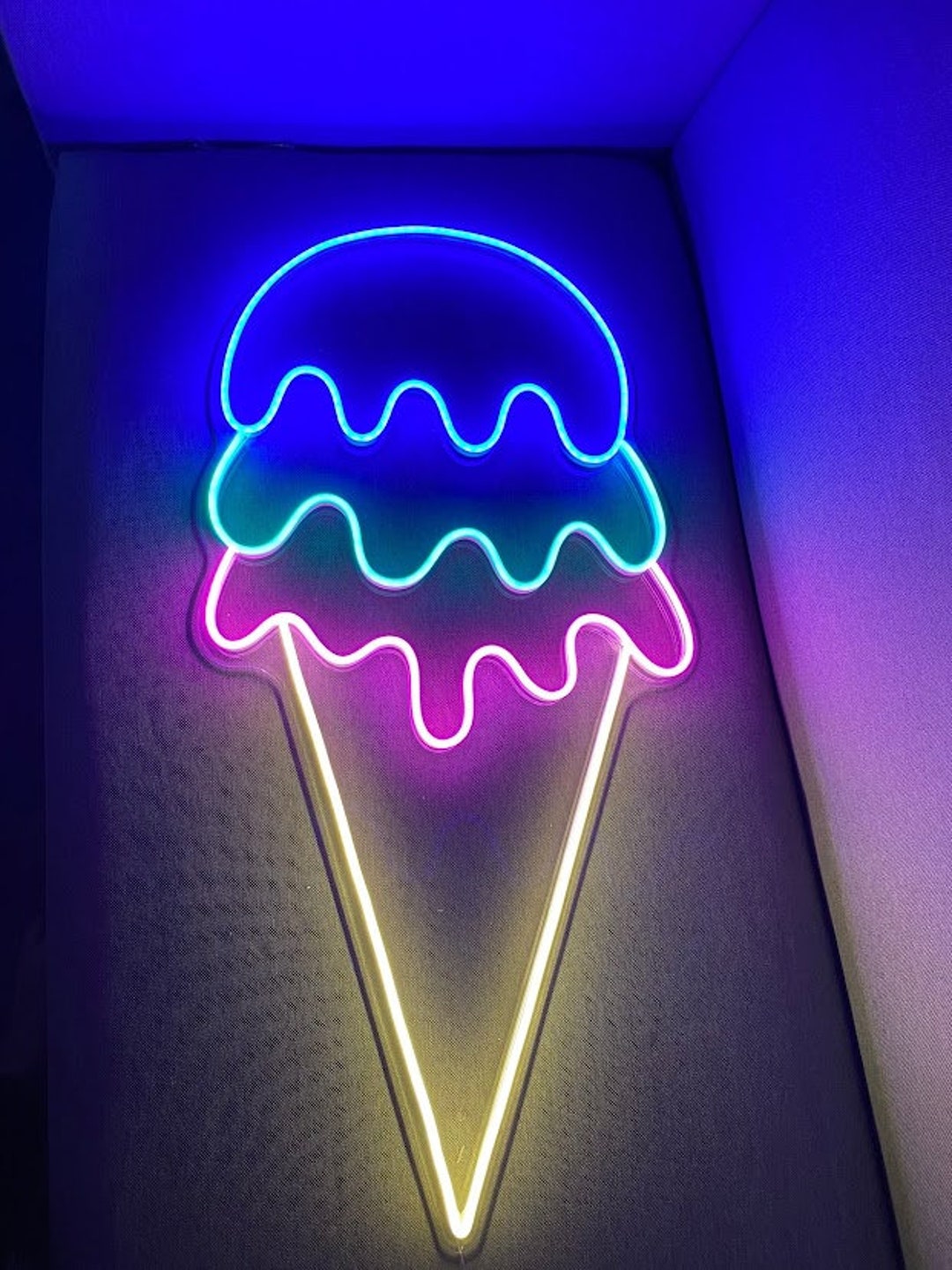Ice Cream Neon Sign, Ice Cream Led Sign, Ice Cream Led Sign, Custom ...